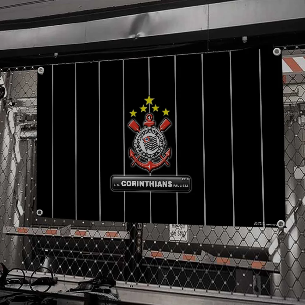 Corinthians-parede-decora-o-para-casa-e-jardim-bandeira-personalizada ...