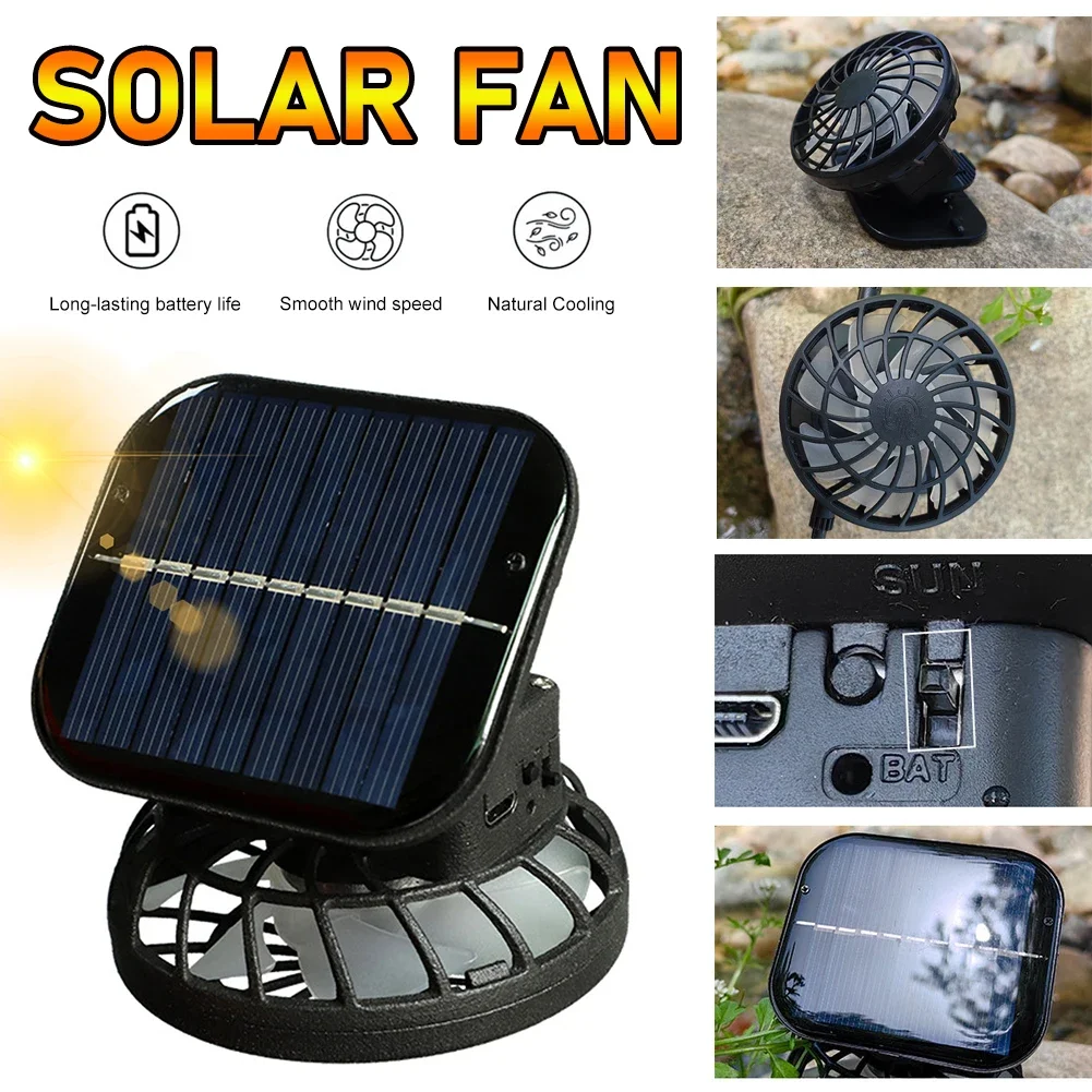 Handsfree-Clip-on-Hat-Solar-Fan-USB-Rechargeable-Fishing-Solar-Energy ...