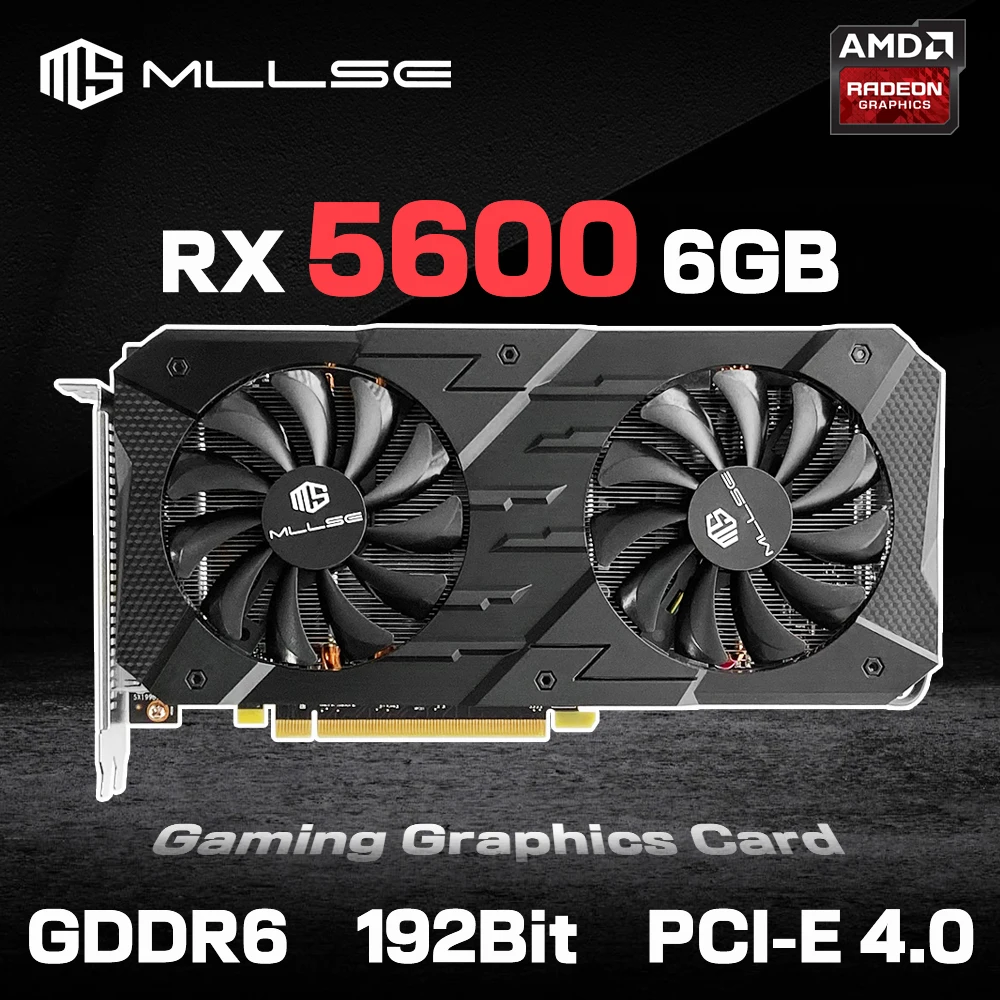 MLLSE-New-Radeon-RX5600-Graphic-Card-GDDR6-6GB-Gaming-Computer-GPU-AMD ...