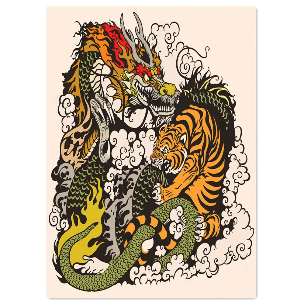 Japanese Tiger Dragon Art