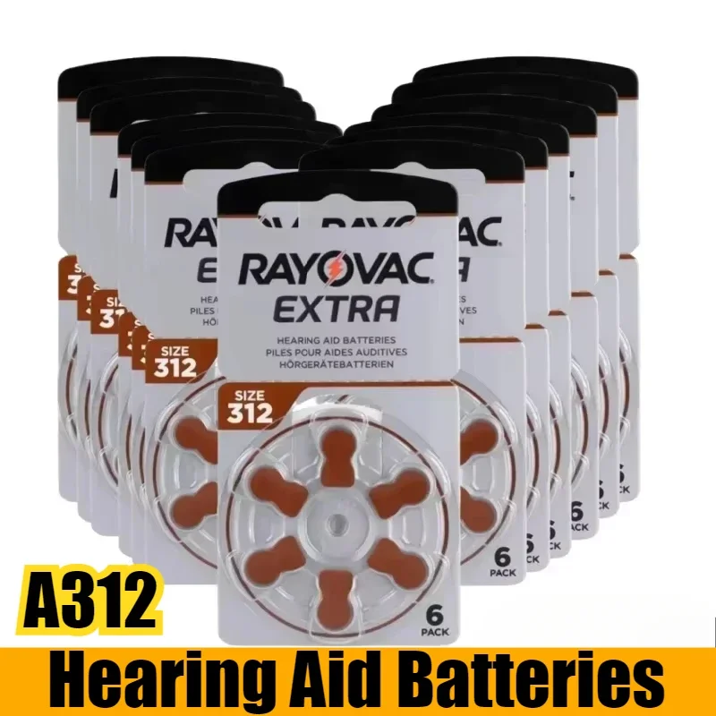 6-60PCS Rayovac Hearing Aid Batteries 1.45V 312 312A A312 PR41 Zinc Air ...