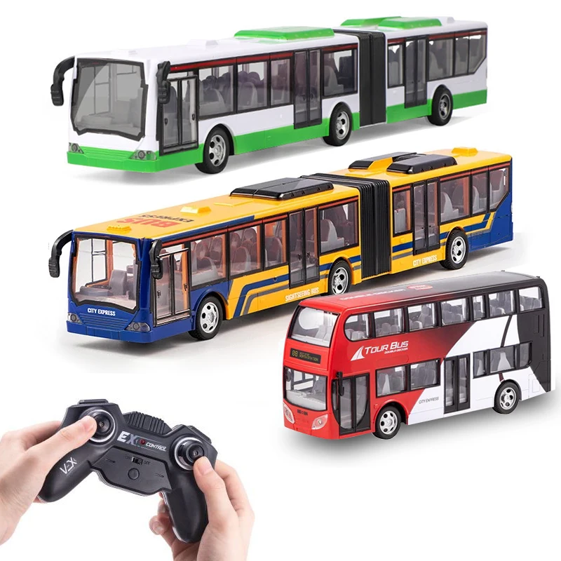 Children-s-Large-Remote-control-Bus-With-Light-Rechargeable-Electric-RC ...