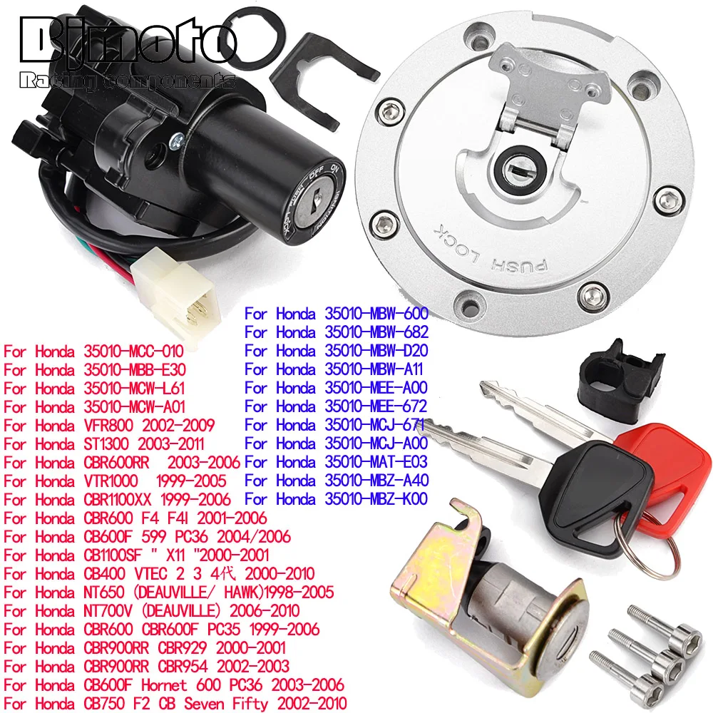 VFR-800-Fuel-Gas-Cap-Ignition-Switch-Seat-Lock-with-Key-Kit-For-Honda ...