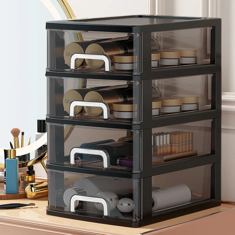 Transparent-Desk-Top-Storage-Box-Multi-layer-Drawer-Stackable-Student ...
