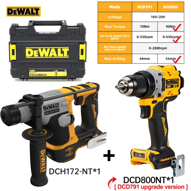 Dewalt Dch172 Elektromos Kalapács 20 V Max Töltse Fel Újra Kefe Nélküli ...