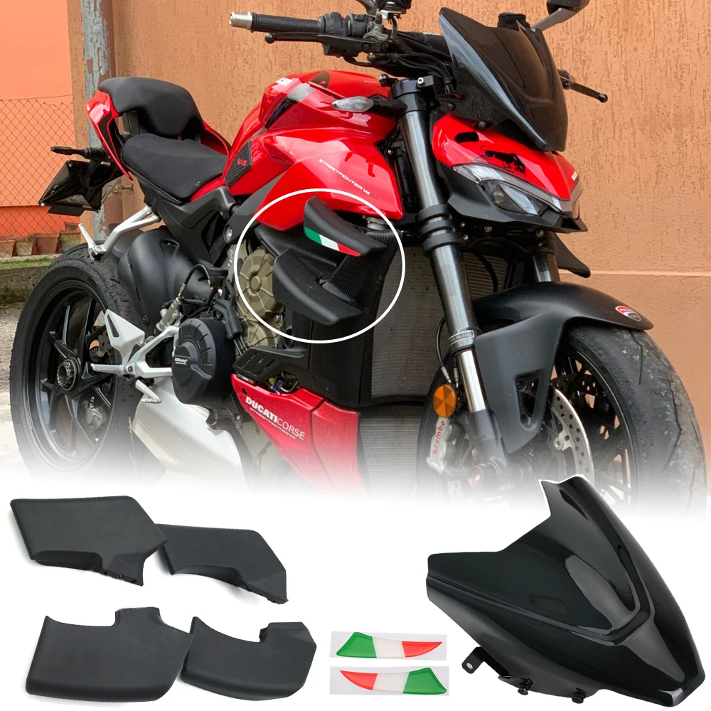 Motorcycle Windshield Upper Side Winglets Wings Fairing Spoiler For ...