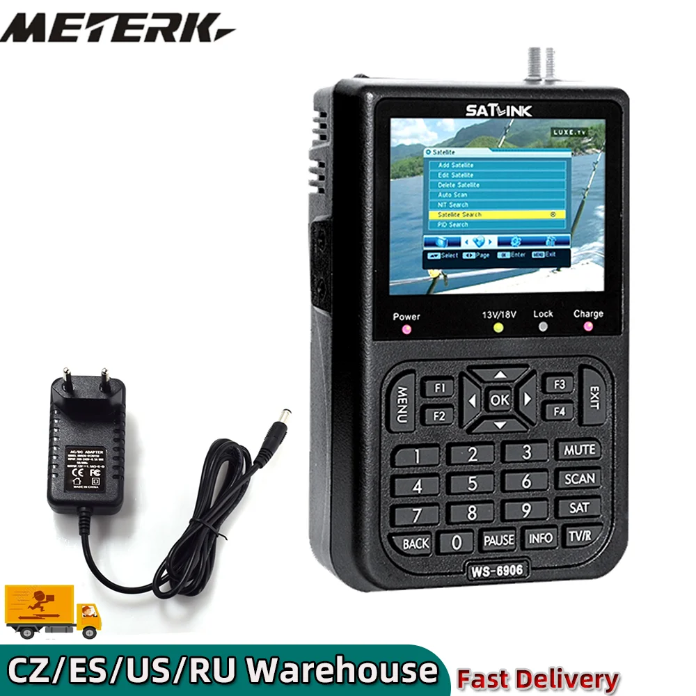 SATLINK WS6906 3.5in Portable LCD High Clarity satellite finder Display ...