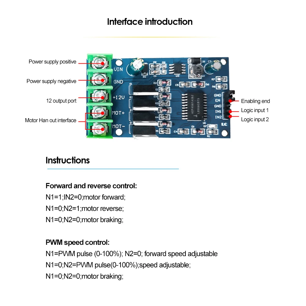 170W-Low-Pass-Internal-Resistance-High-Power-H-bridge-Motor-Drive-Board ...