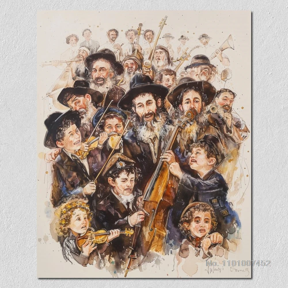 Judaica-Art-Canvas-Prints-Jewish-Painting-HD-Posters-Printing-Music ...