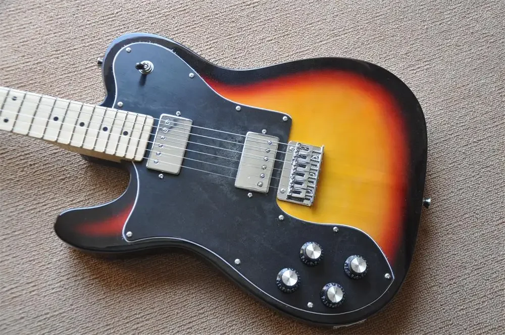 Chinese guitar factory custom new Sunburst blue Tele left hand Guitars ...