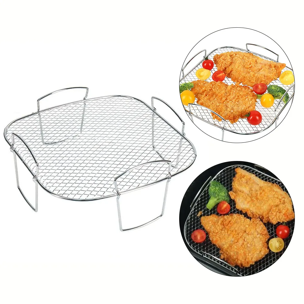 Air-Fryer-Rack-Grilling-Rack-Stainless-Steel-Stackable-Multi-Purpose ...