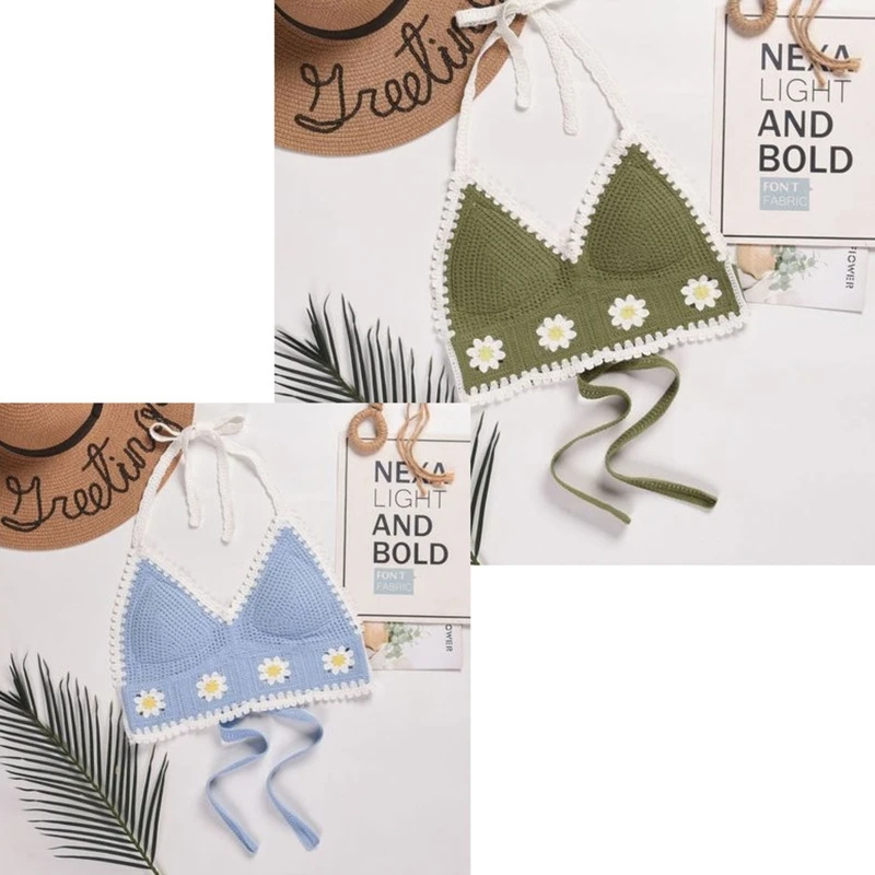 Fashion Summer Camis Tank Tops Padded Knit Beach Halter Backless ...