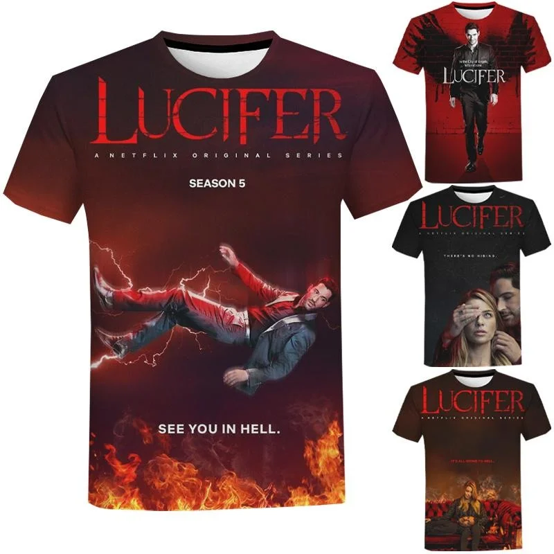 Summer-Hip-Hop-Graphic-Short-Sleeve-T-shirt-Men-women-Fashion-Lucifer ...