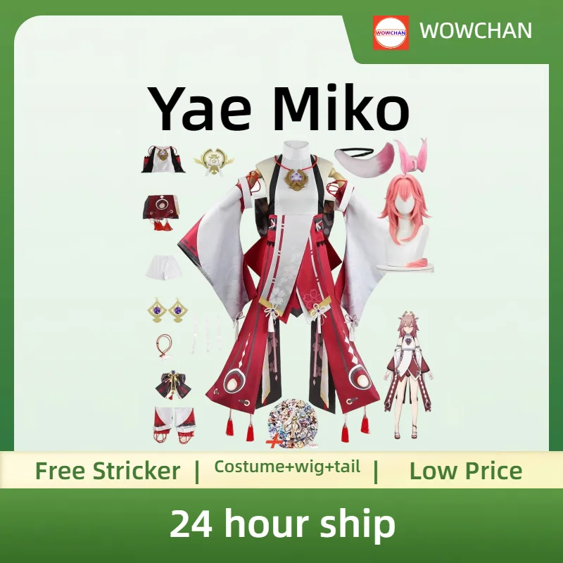 Cosplay-Genshin-Impact-Yae-Miko-Guuji-Yae-Costume-Wig-Tail-Game ...