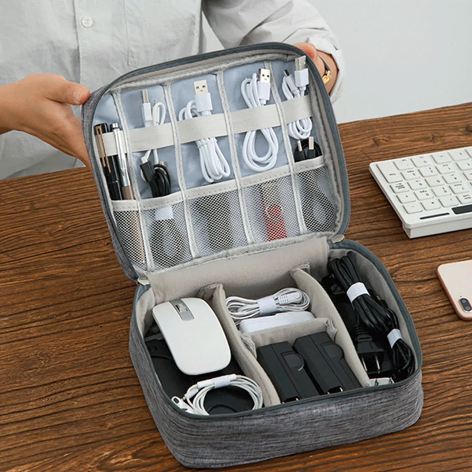 Cable-Organizer-Storage-Bag-USB-Charger-Storage-Bag-Waterproof-Data ...