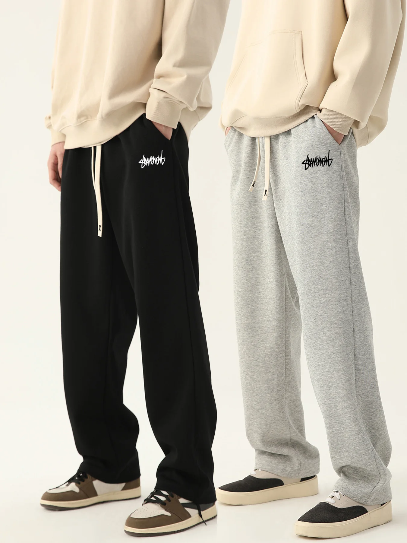 Pantalones-de-jogging-para-hombre-pantal-n-holgado-transpirable-neutro ...