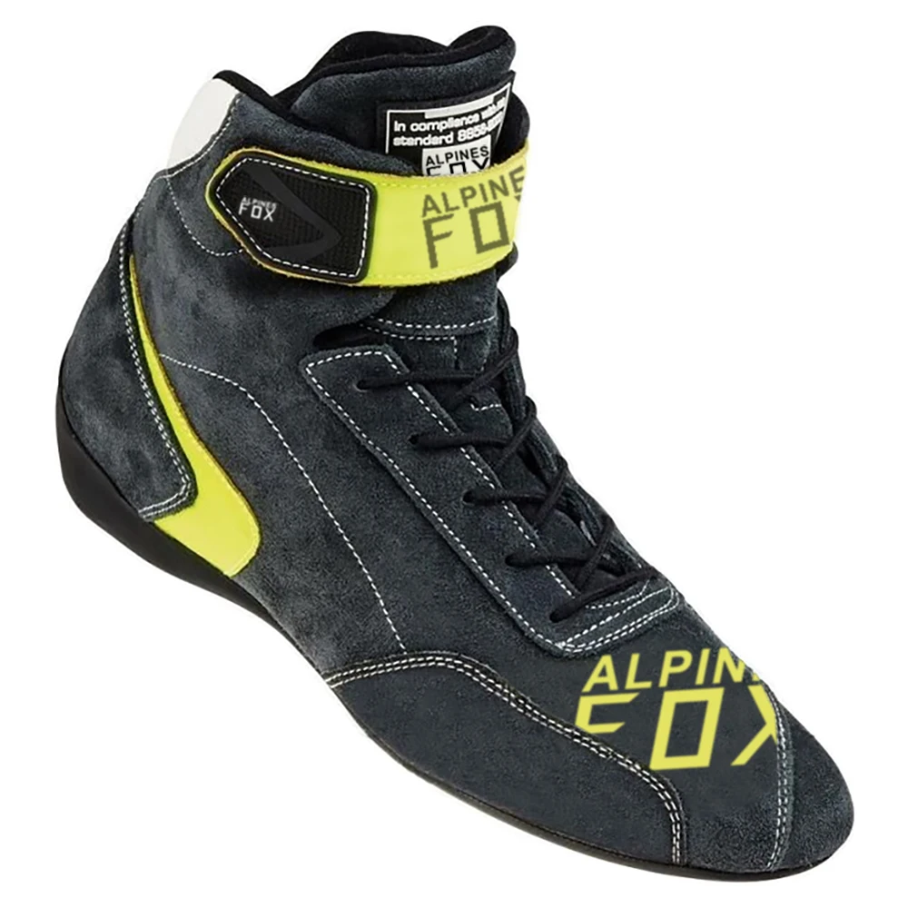 Suede-Cowhide-Kart-Shoes-Ankle-Protection-Off-road-Racing-Boots-FIA-Man ...