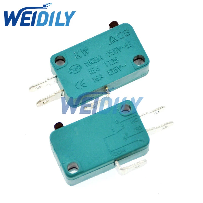 5pcs/lot Normally Open Close Limit Switch Kw7-0 15a 16a 125v 16(4)a 250v-1e4 T125 Micro Switch ...