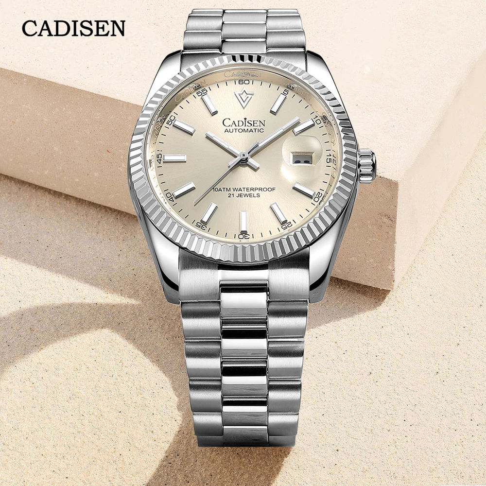 CADISEN DD40 Mens Mechanical Wristwatches Automatic Watch For Men AR Sapphire Mirror Sport ...
