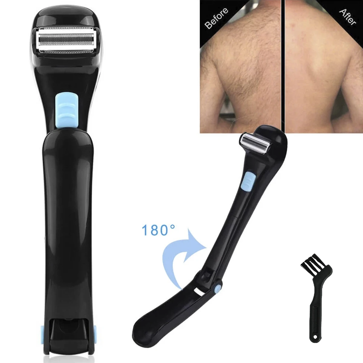 Electric-Back-Hair-Shaver-Cordless-Body-Shaver-180-Foldable-Back-Razor ...