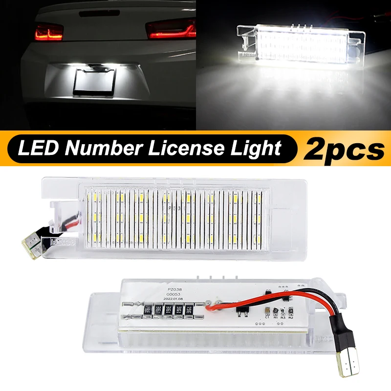 2Pcs-LED-Car-Number-License-Plate-Light-Canbus-For-Chevrolet-Camaro ...