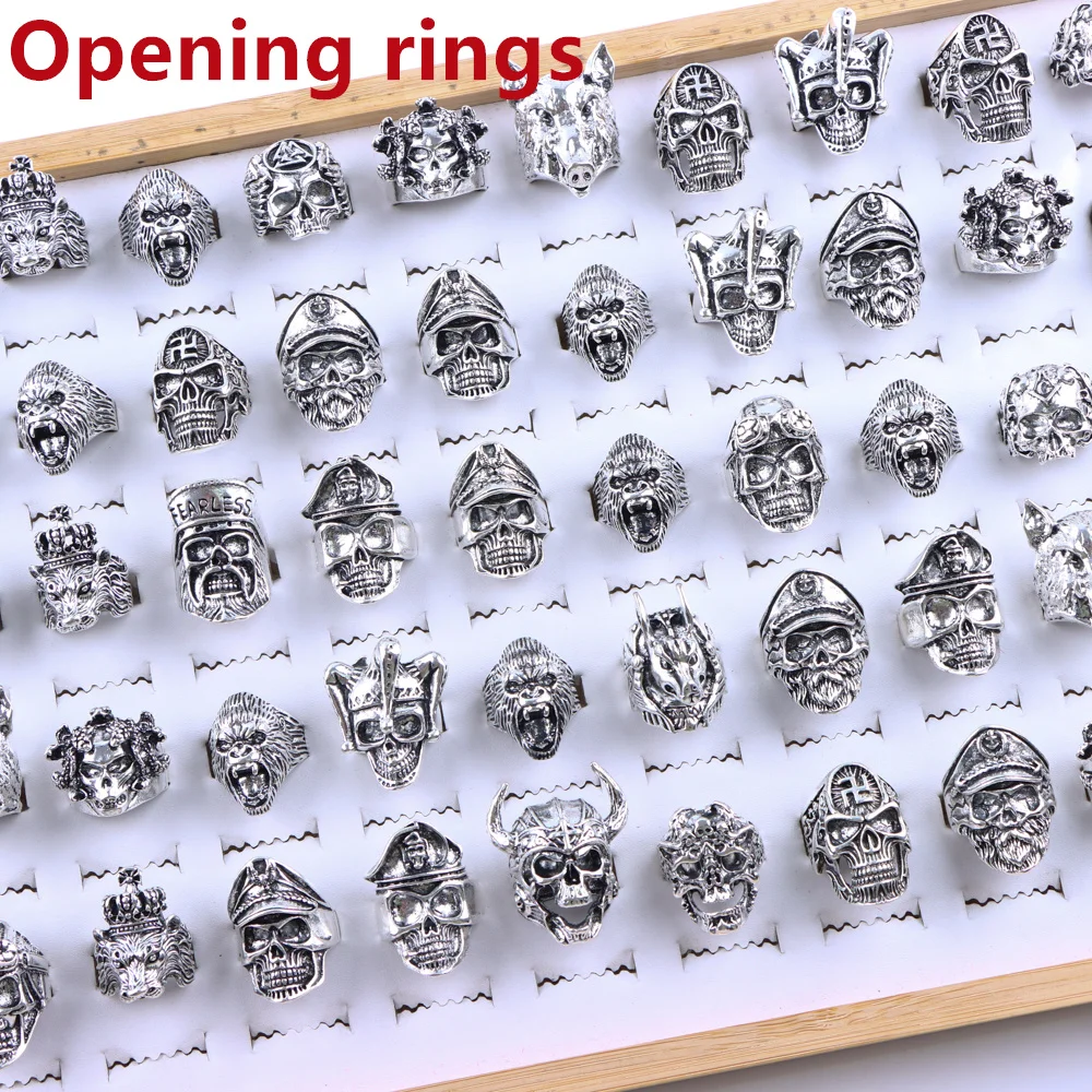 Anillo-g-tico-Punk-para-hombres-y-mujeres-joyer-a-creativa-de-esqueleto ...
