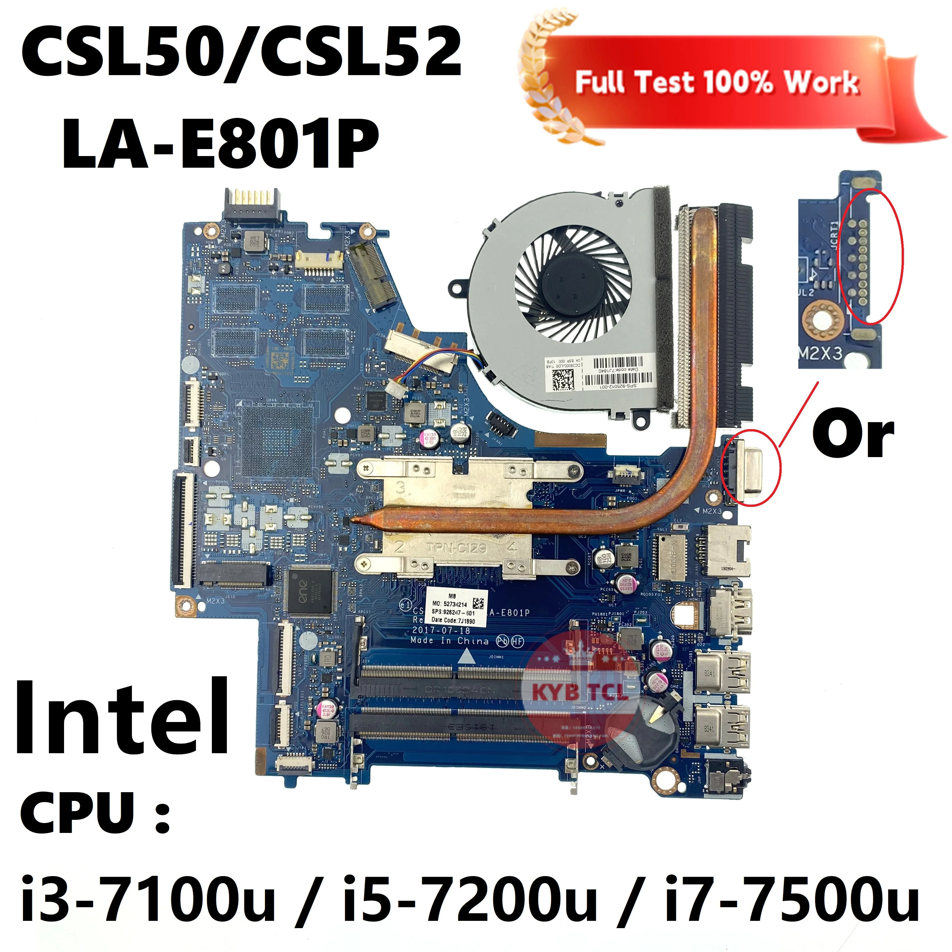 Placa-base-de-LA-E801P-CSL50-CSL52-para-ordenador-port-til-HP-Pavillion ...