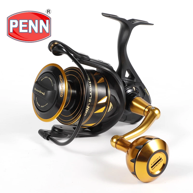 PENN SLAMMER IV 4500 10500 스피닝 낚시 릴, 8 + 1BB 풀 메탈 바디, CNC 기어, IPX6 HT ...