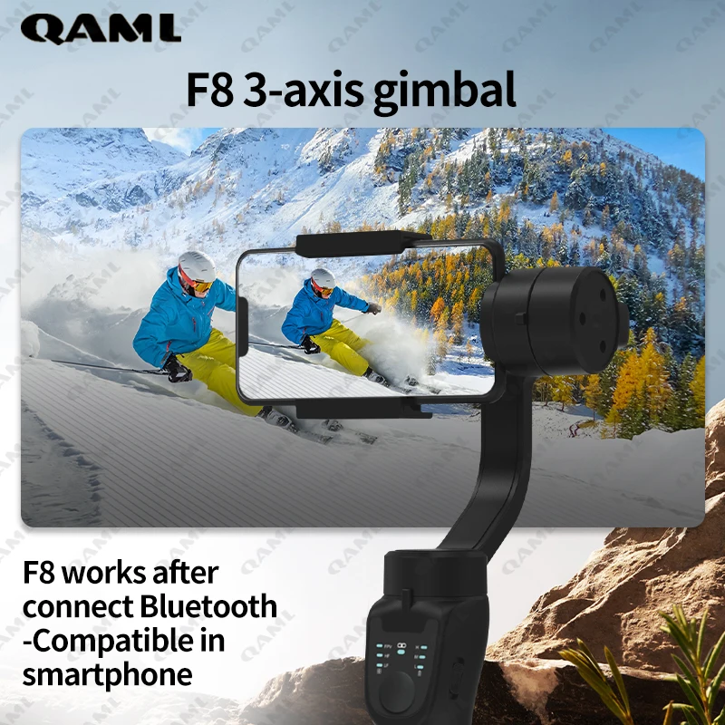 QAML-F8-Handheld-3-Axis-Gimbal-Phone-Holder-Anti-Shake-Video-Record ...