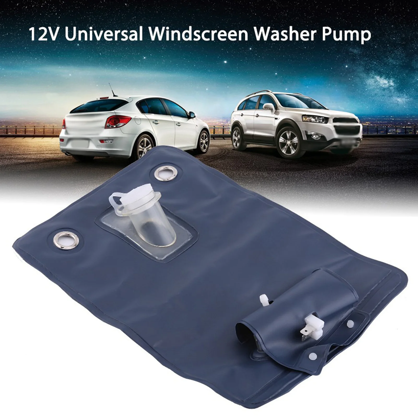 12V-Universal-Windshield-Washer-Pump-Bag-Kit-With-Jet-Button-Switch-for ...