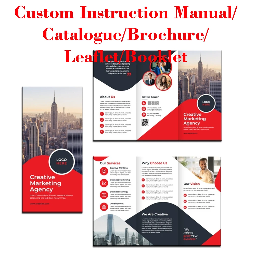 Custom-Instruction-Manual-Flyer-Booklet-Pamphlet-Menul-Any-Size-Design ...