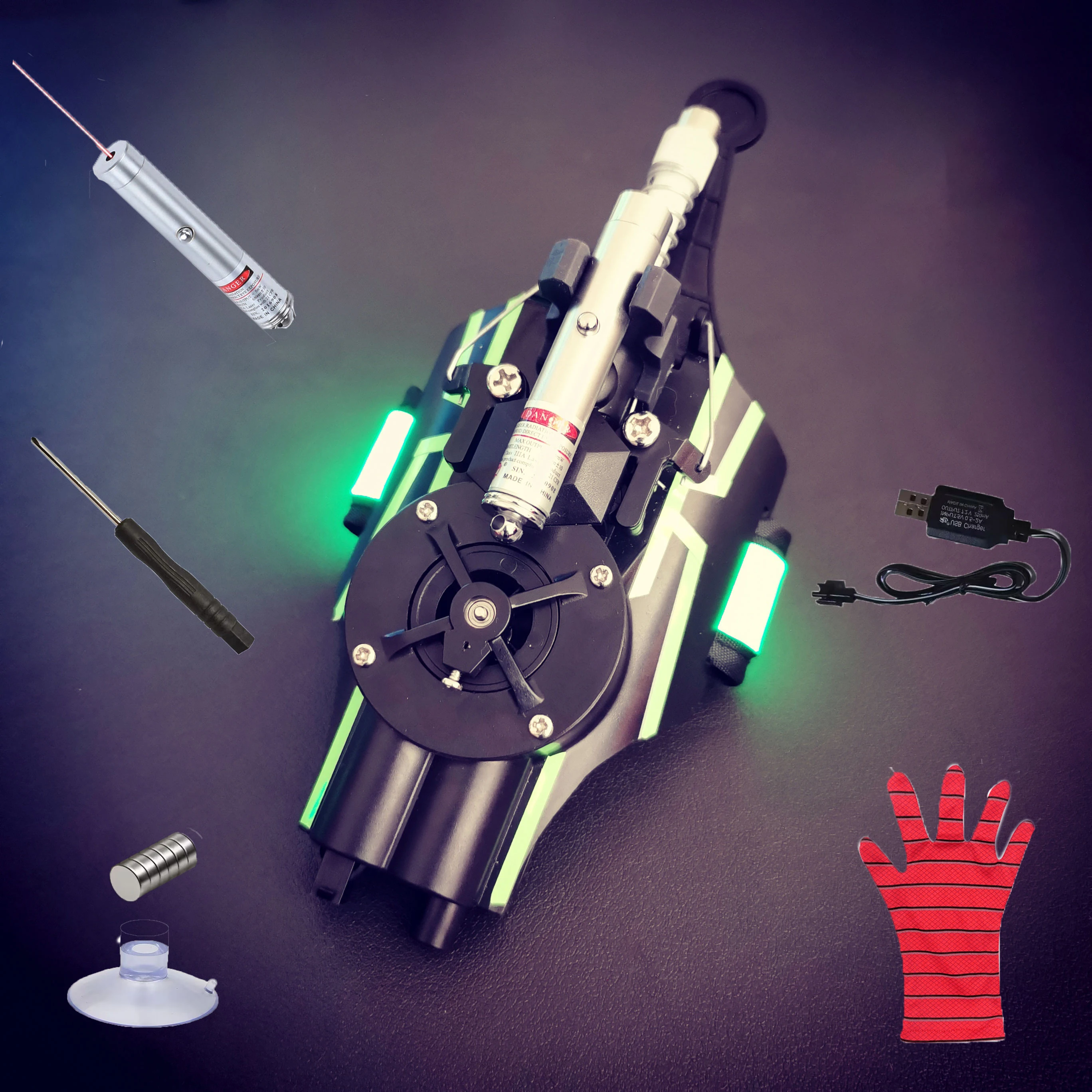 2023-Super-Fully-Automatic-Peripheral-Glowing-Laser-Spiderman-Web ...