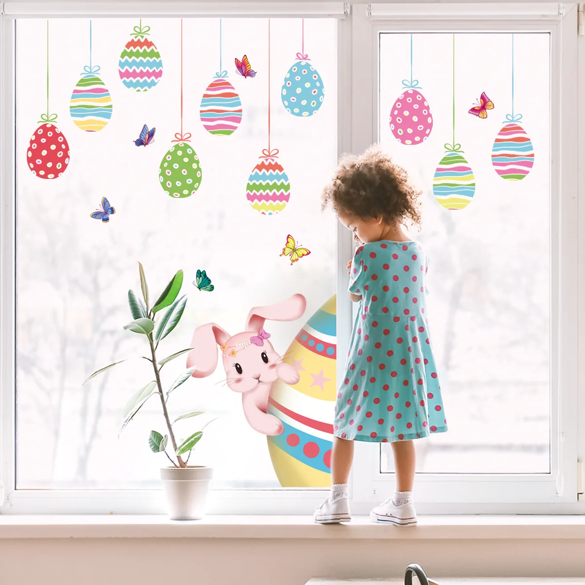 2024-Spring-Easter-Bunny-Window-Clings-Happy-Easter-Party-Decorations ...