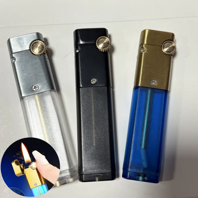 Transparent Oil Tank Open Flame Kerosine Lighter Classic Grinding Wheel ...