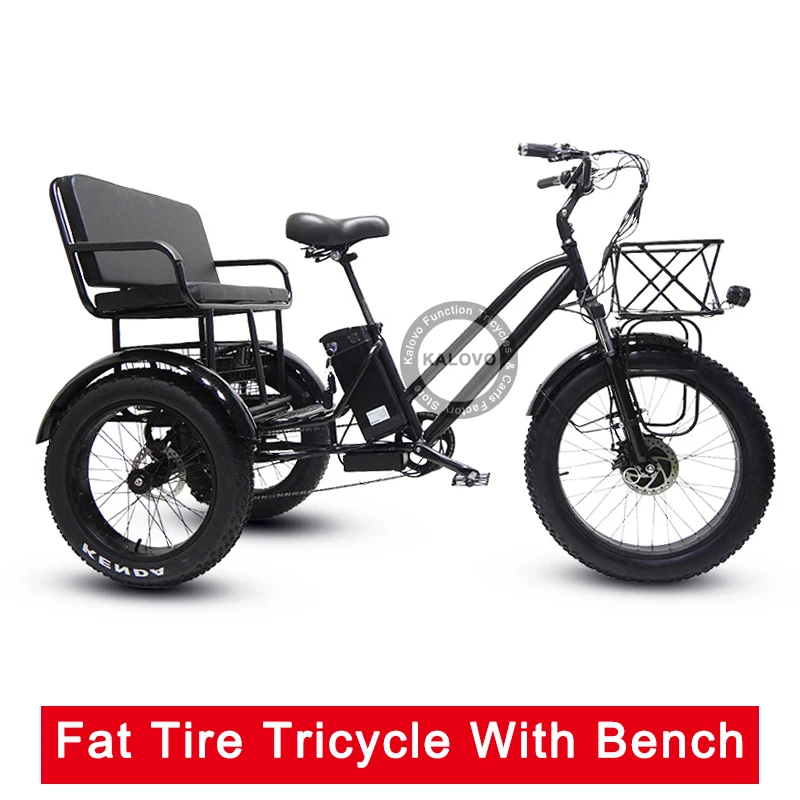 25 Km/h 3 koła elektryczny trójkołowy rower z tylnym siedzeniem 4.0*24 ...