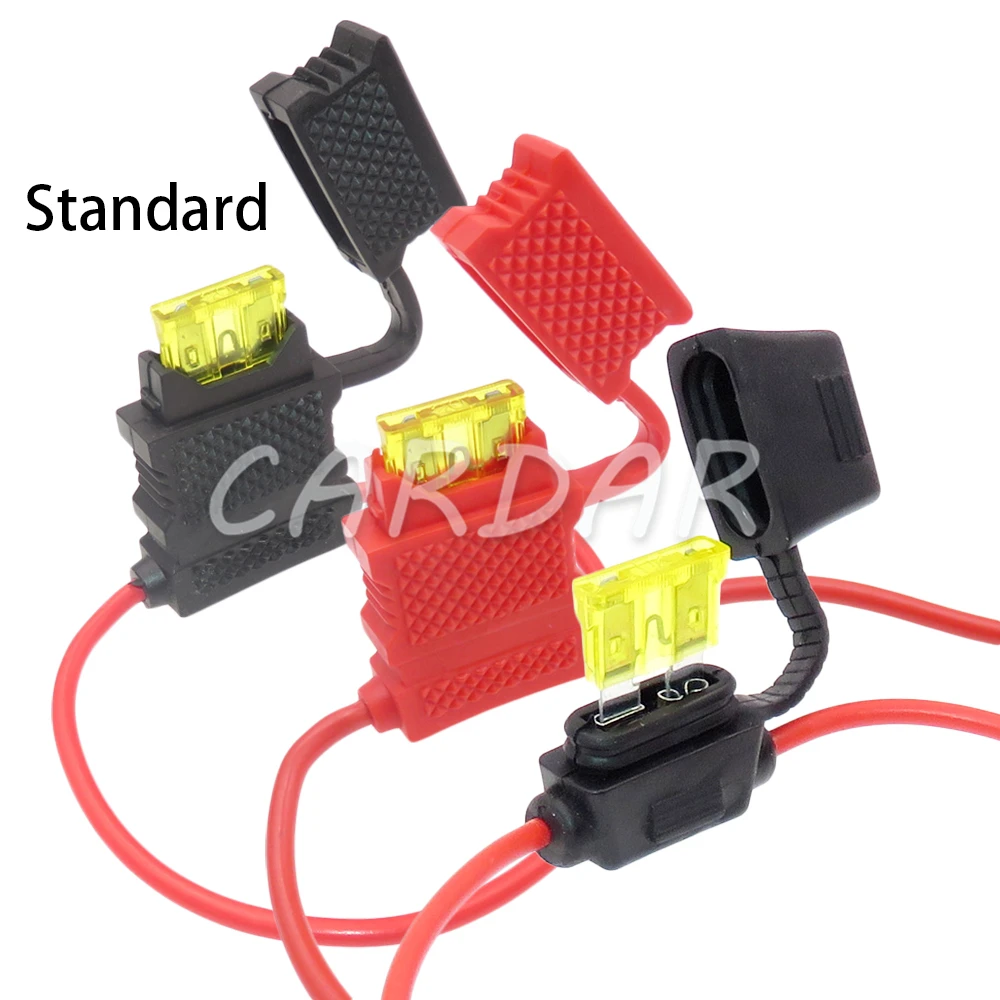 1-Set-Medium-Auto-Waterproof-In-line-Blade-Type-Fuse-Holder-14AWG-17AWG ...