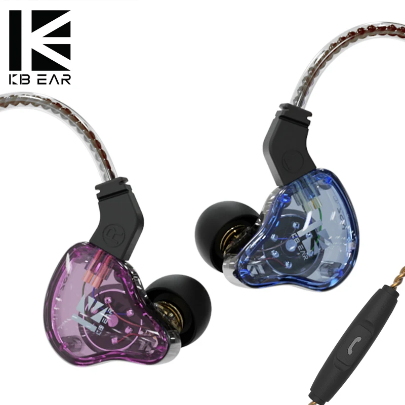 KBEAR KS2 하이브리드 DD + BA 인이어 모니터, 하이파이 이어폰, 유선 이어버드, 스포츠 게이밍 헤드폰 헤드셋, KS1 Lark Aurora ks2 IEM