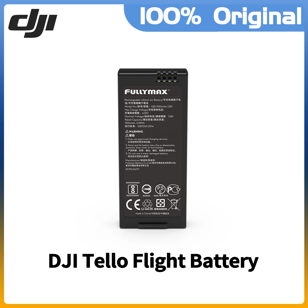DJI Tello Flight Battery 1100 mAh High quality Cells Easy to Mount ...