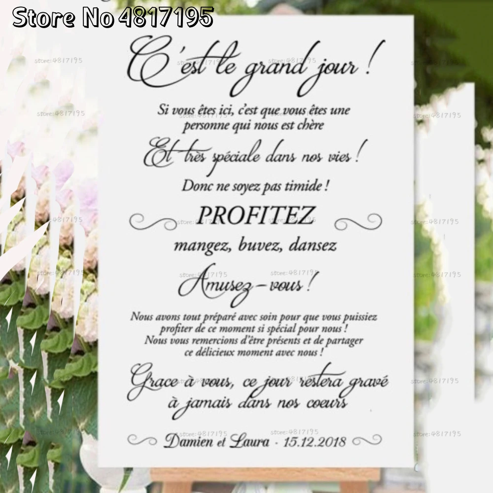 D-calcomanies-en-vinyle-personnalis-es-pour-tableau-de-mariage-autocollant-mural-peintures ...