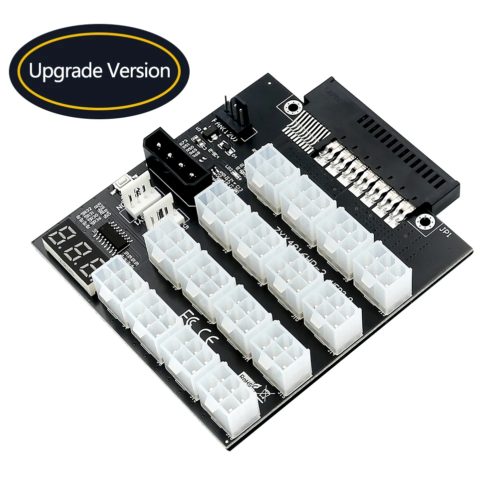 Upgrade ATX 10+14PIN Power Slot TO 16x 6Pin Power Supply Breakout Board ...