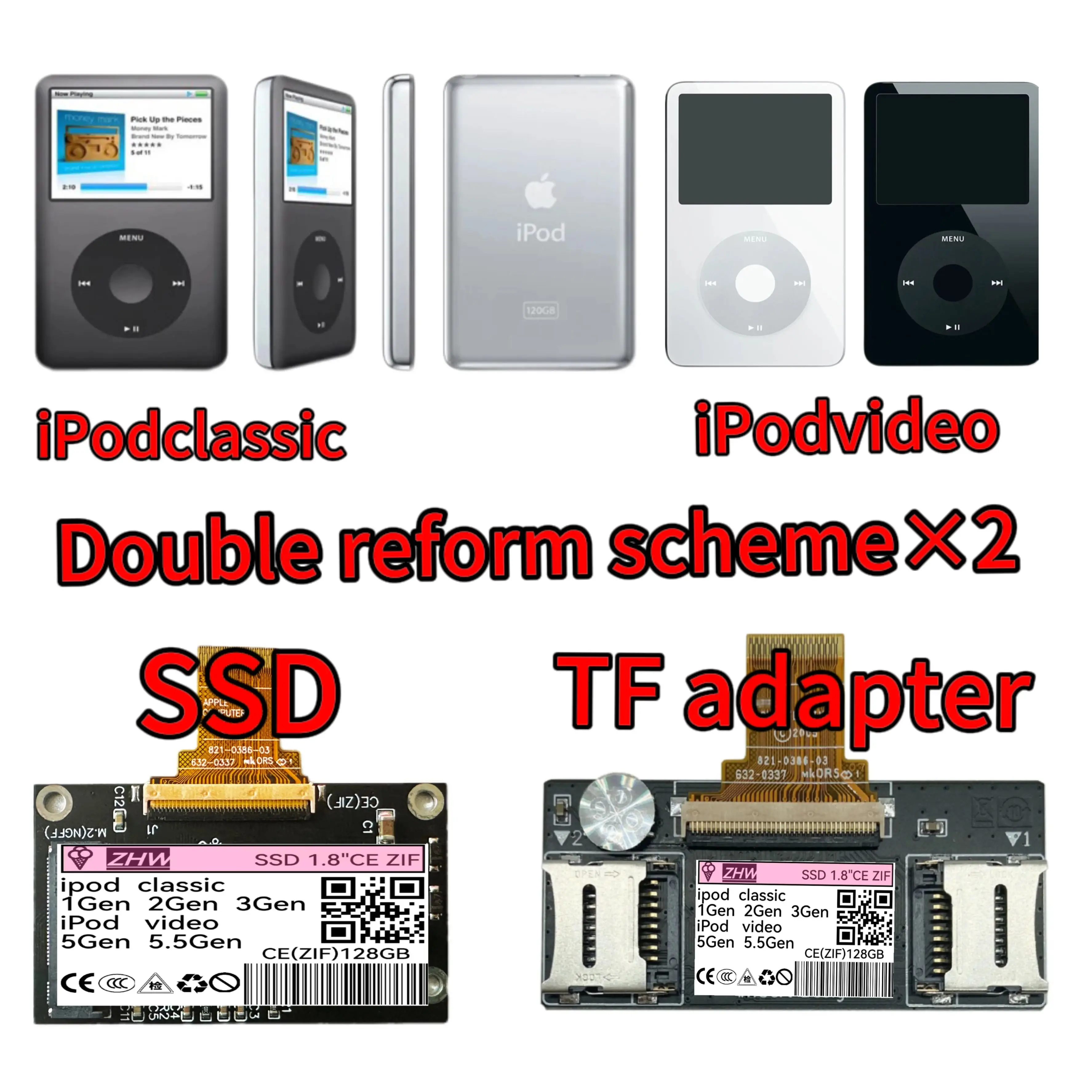 SSD-de-64GB-128GB-256GB-512GB-1TB-para-Ipod-Classic-7Gen-6Gen-5Gen ...