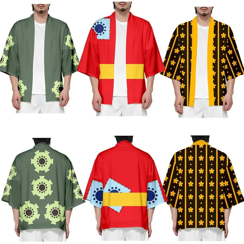 Anime-One-Piece-Luffy-Kimono-Cloak-Zoro-juurou-Cosplay-Costumes-Haori ...