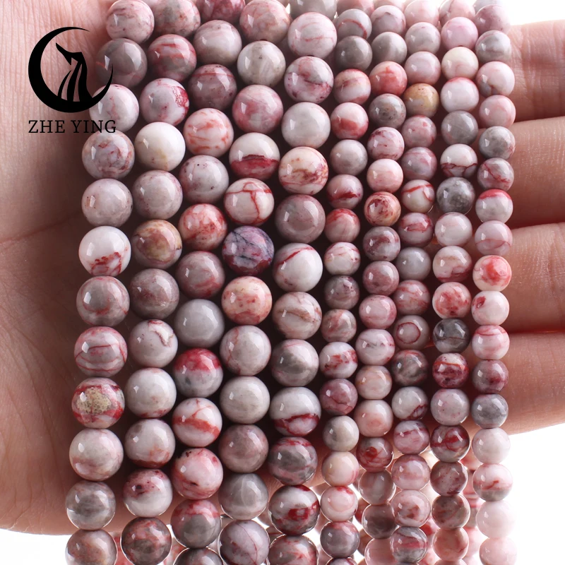 New-Natural-Stone-Cinnabar-Beads-6-8-10mm-Gemstone-Vermilion-Round ...