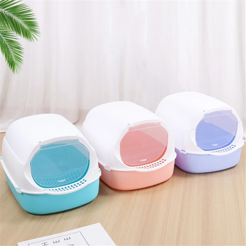 Pet-Kitten-Anti-Splash-Toilet-Litter-Tray-Indoor-Bedpans-Fully-Enclosed ...