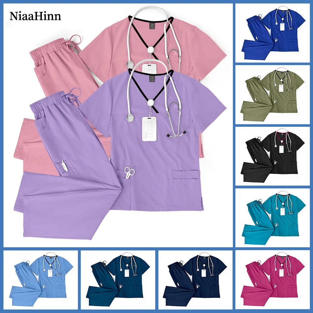 Niaahinn Scrub Suits Women Beauty Salon Spa Uniform Dental Hospital ...