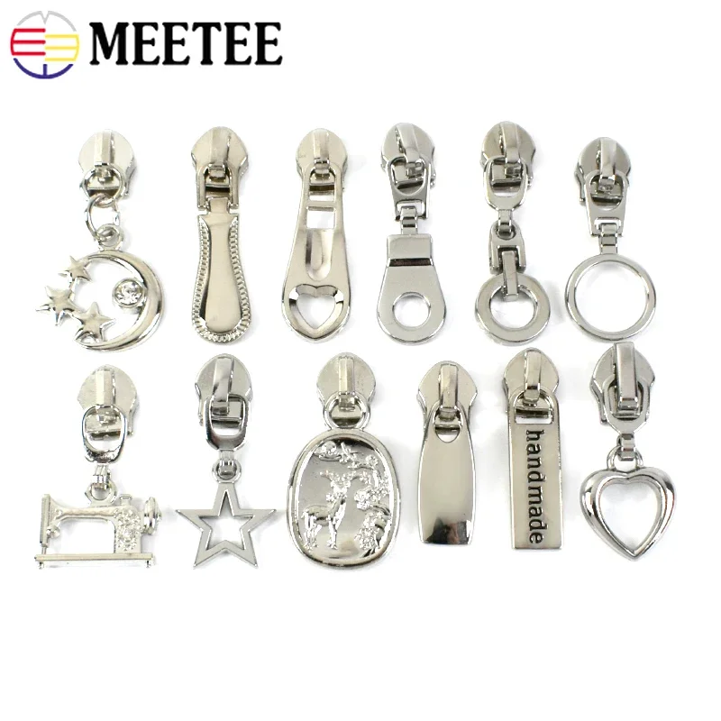 5-10-20Pcs-5-Sliver-Zipper-Slider-Heads-for-Nylon-Zippers-Tape-Bags ...