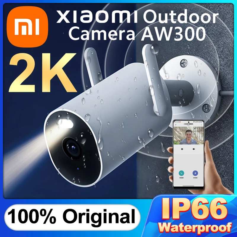 Xiaomi Outdoor Camera Aw300 2k Ip66 Waterproof Security Camera 1296p ...