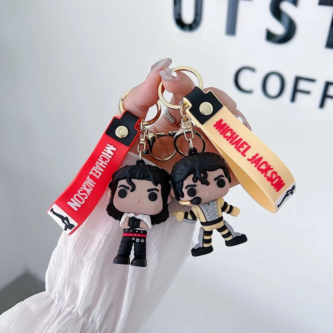 Creative King of Dance Jackson Keychain Handmade Key Ring Holder ...