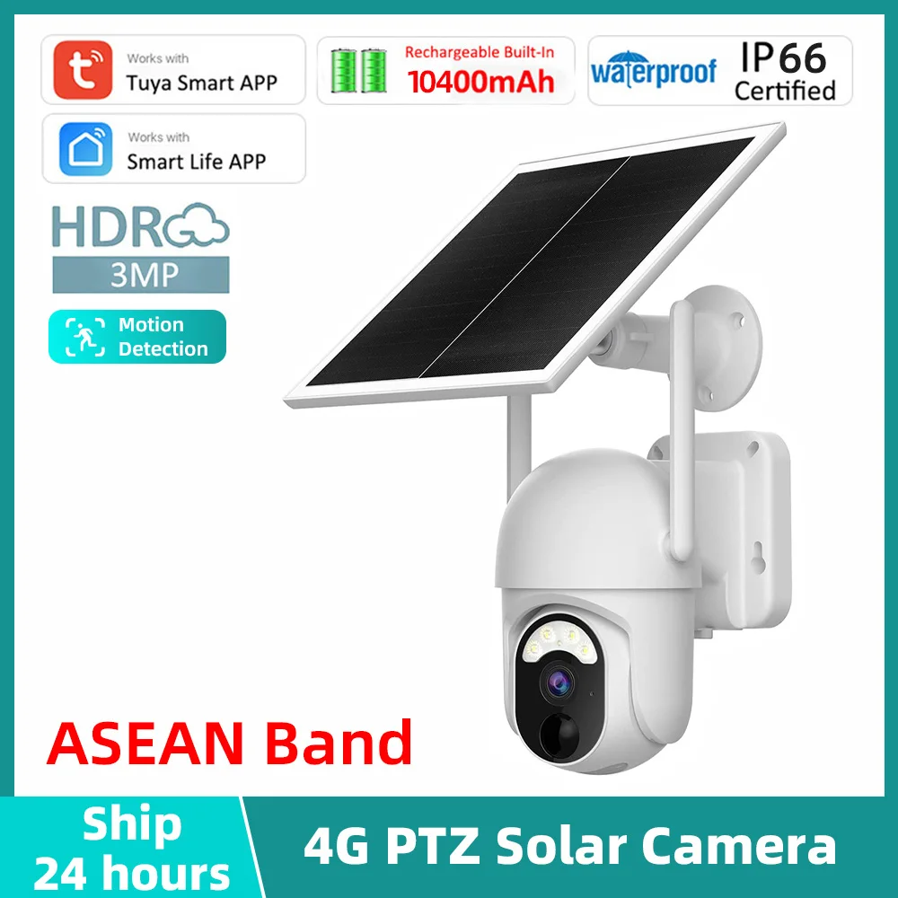 Asean-Band-Tuya-Smart-4G-Solar-Camera-3MP-6W-Solar-10400mAh-Battery ...