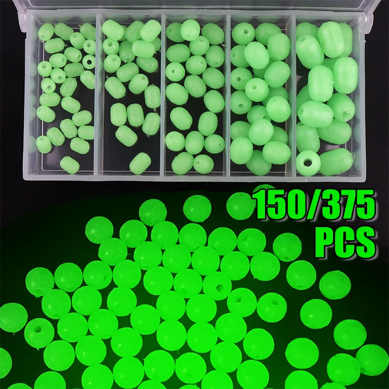 375-150Pcs-Luminous-Night-Fishing-Beads-Hose-Tube-Set-Floats-Floating ...